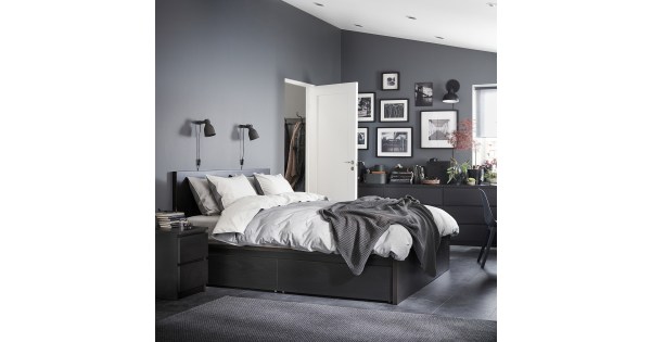 Ikea malm black bed store